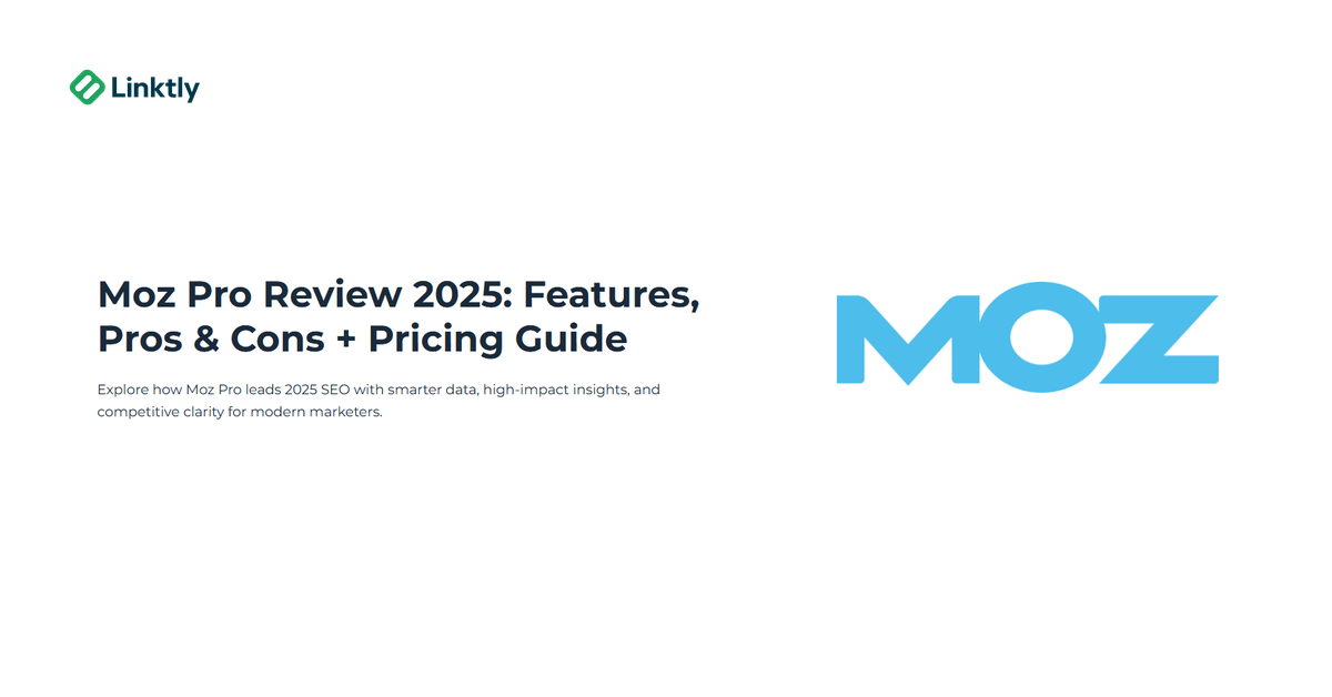 Moz Pro Review 2025 – Features, Pros, Cons & Pricing